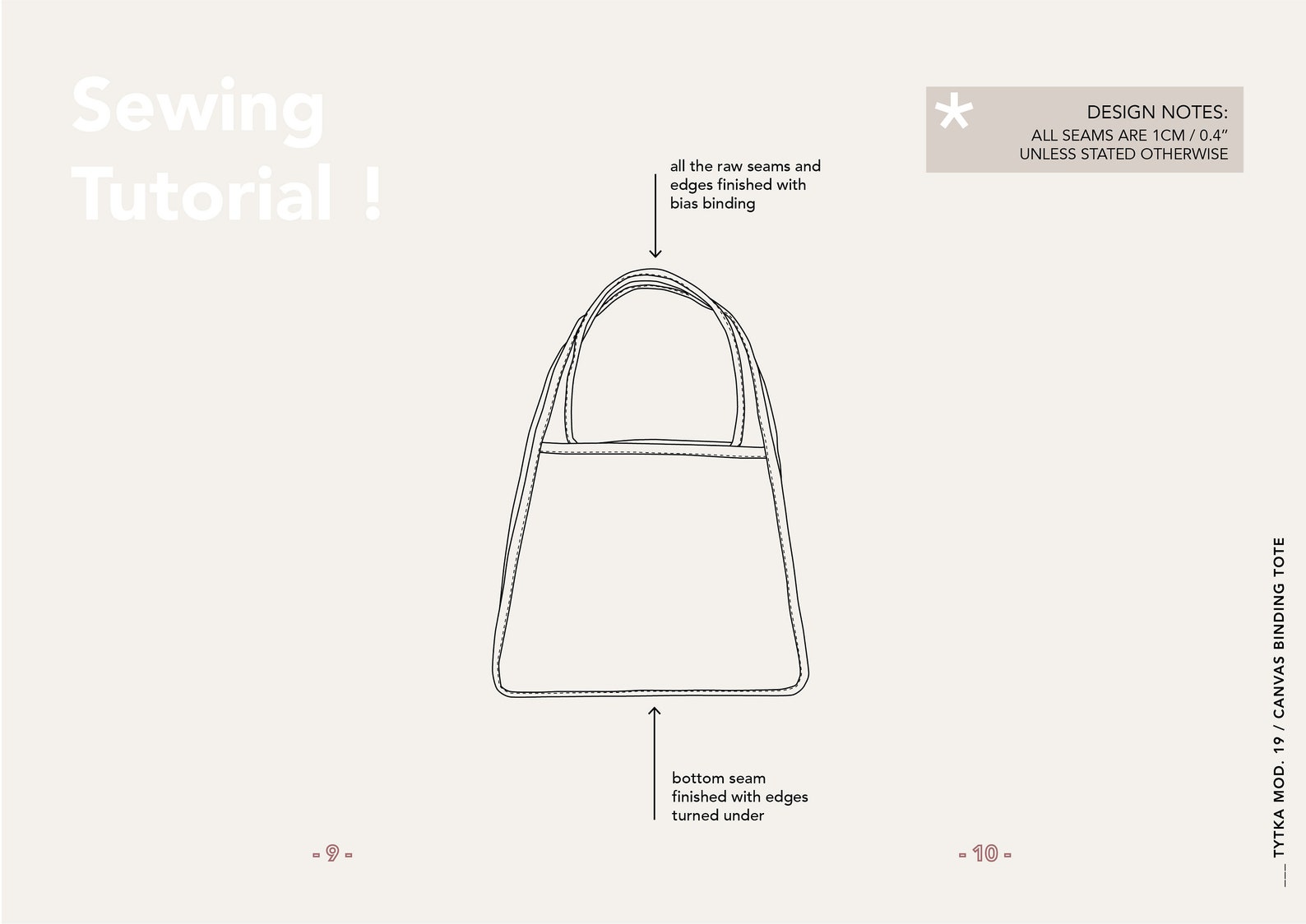 Canvas Binding Tote | Canvas Bag | Shopping Bag | Sewing Pattern ...