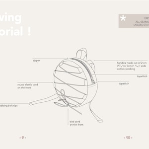 Round Backpack | Canvas Bag | Sewing Pattern | Bag PDF Pattern | 2 ...