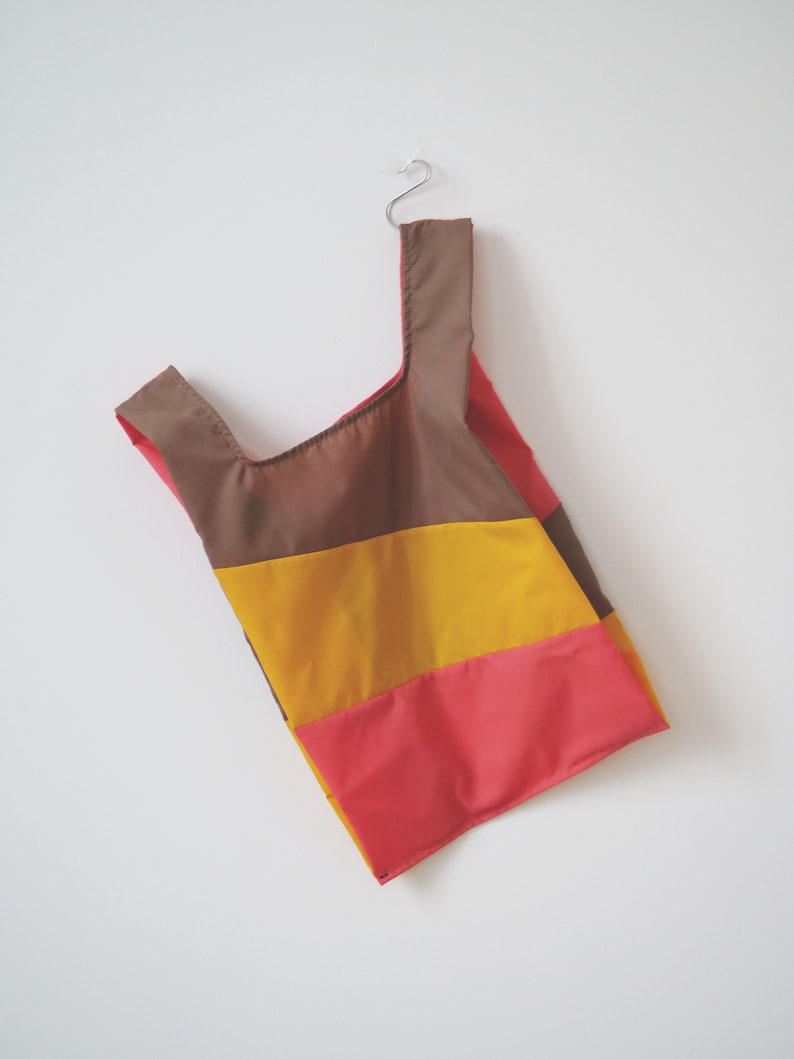 Color Block Shopping Bag | Sizes MEDIUM + LARGE | Ripstop Bag | Sewing ...