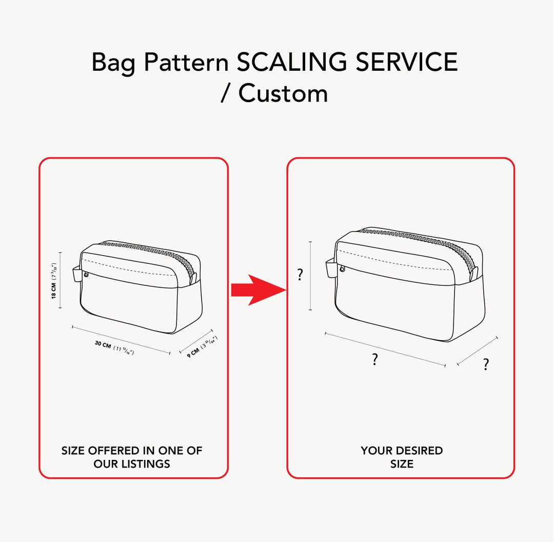 Bag Pattern SCALING SERVICE / Custom - Etsy