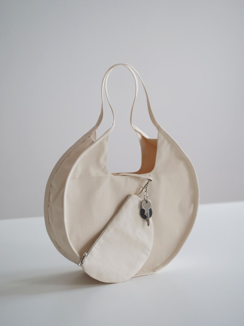 Round Bag With a Pouch Sewing Pattern One Size - Etsy