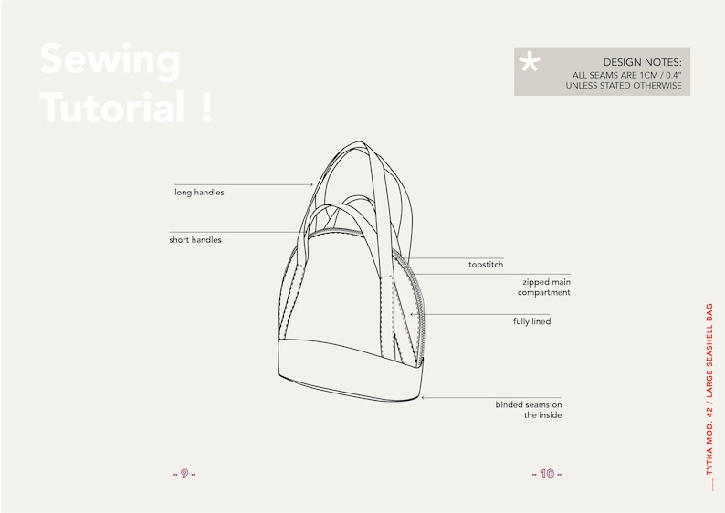 LARGE Seashell Bag Sewing Pattern | PDF Sewing Pattern | Canvas Tote ...