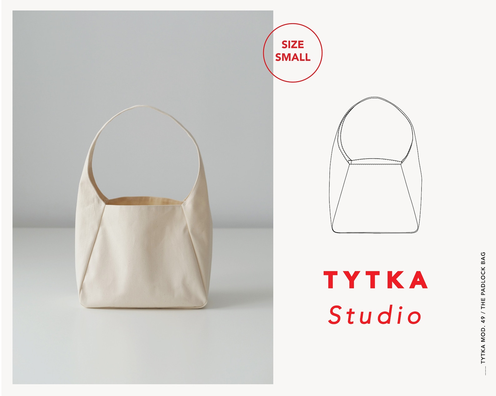 The SMALL Padlock Bag Canvas Tote Bag Sewing Pattern Bag PDF Pattern ...