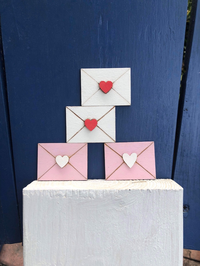 Mini Love Letters Tiny Wood LOVE Hearts Wooden Decor Wooden - Etsy