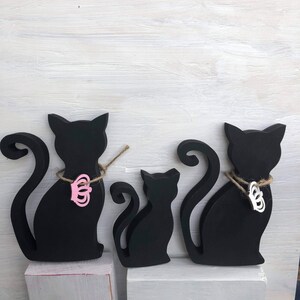 Colorful Wooden CATS / Wood /rustic Cats, Farmhouse Decor - Etsy