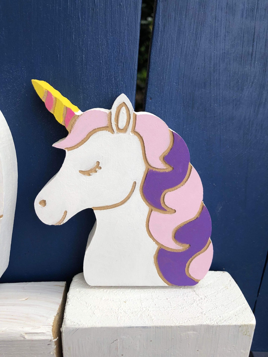 Wooden Unicorn / Chunky Tiered Tray Decor, Colorful, Pastel - Etsy