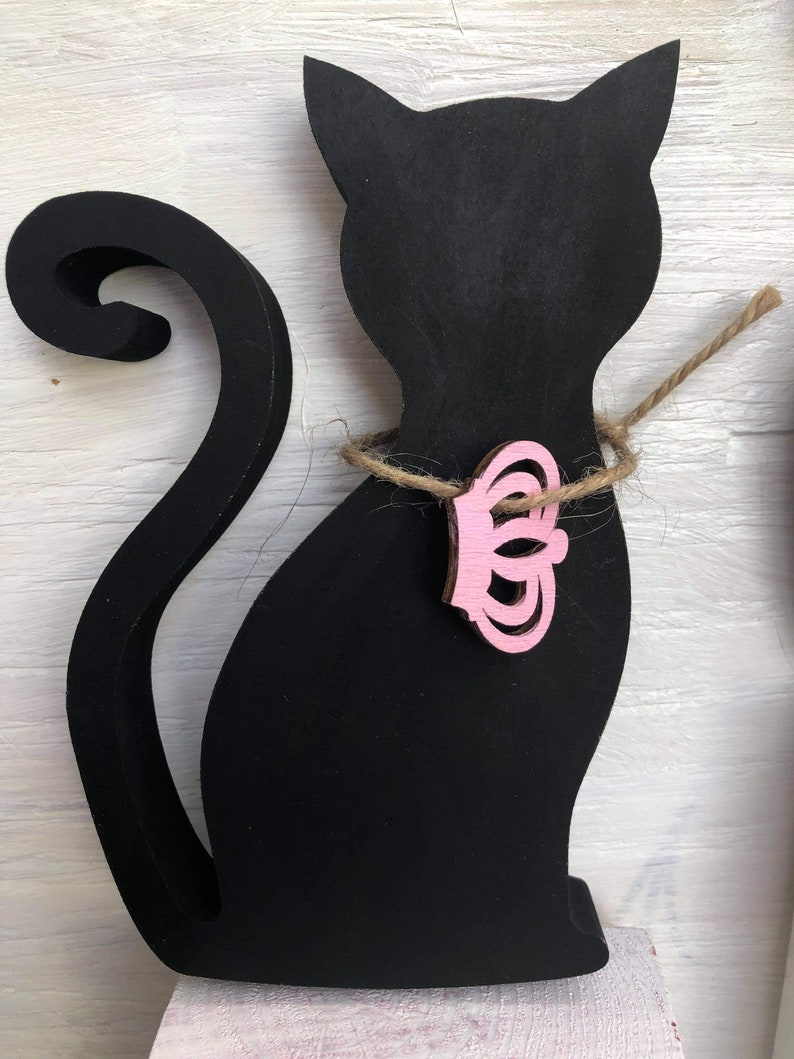 Colorful Wooden CATS / Wood /rustic Cats Farmhouse Decor | Etsy