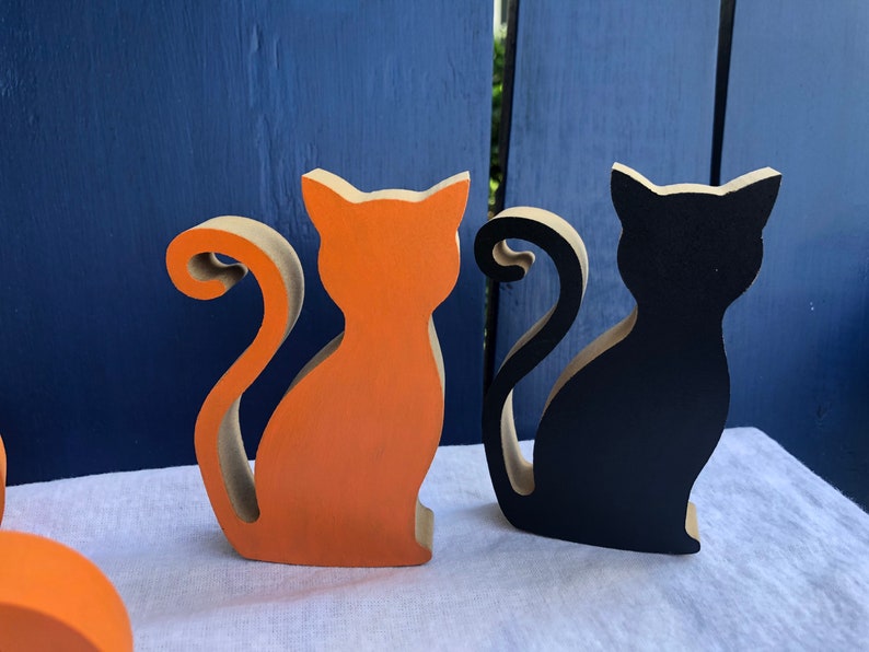Black CATS / Wood /HALLOWEEN Rustic Cats Farmhouse Decor - Etsy