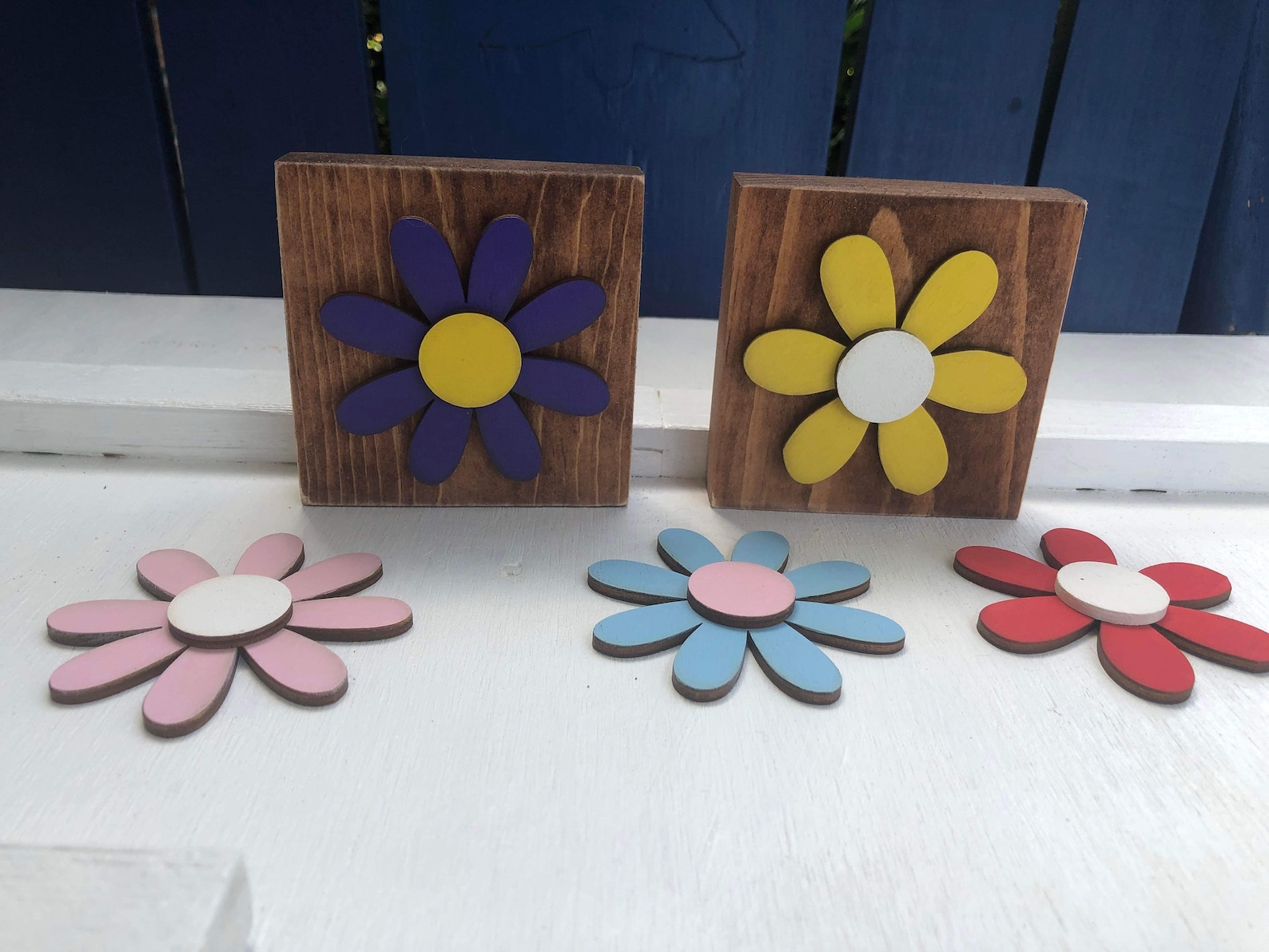Chunky Wood DAISY Rustic Wooden Daisy Flower - Etsy