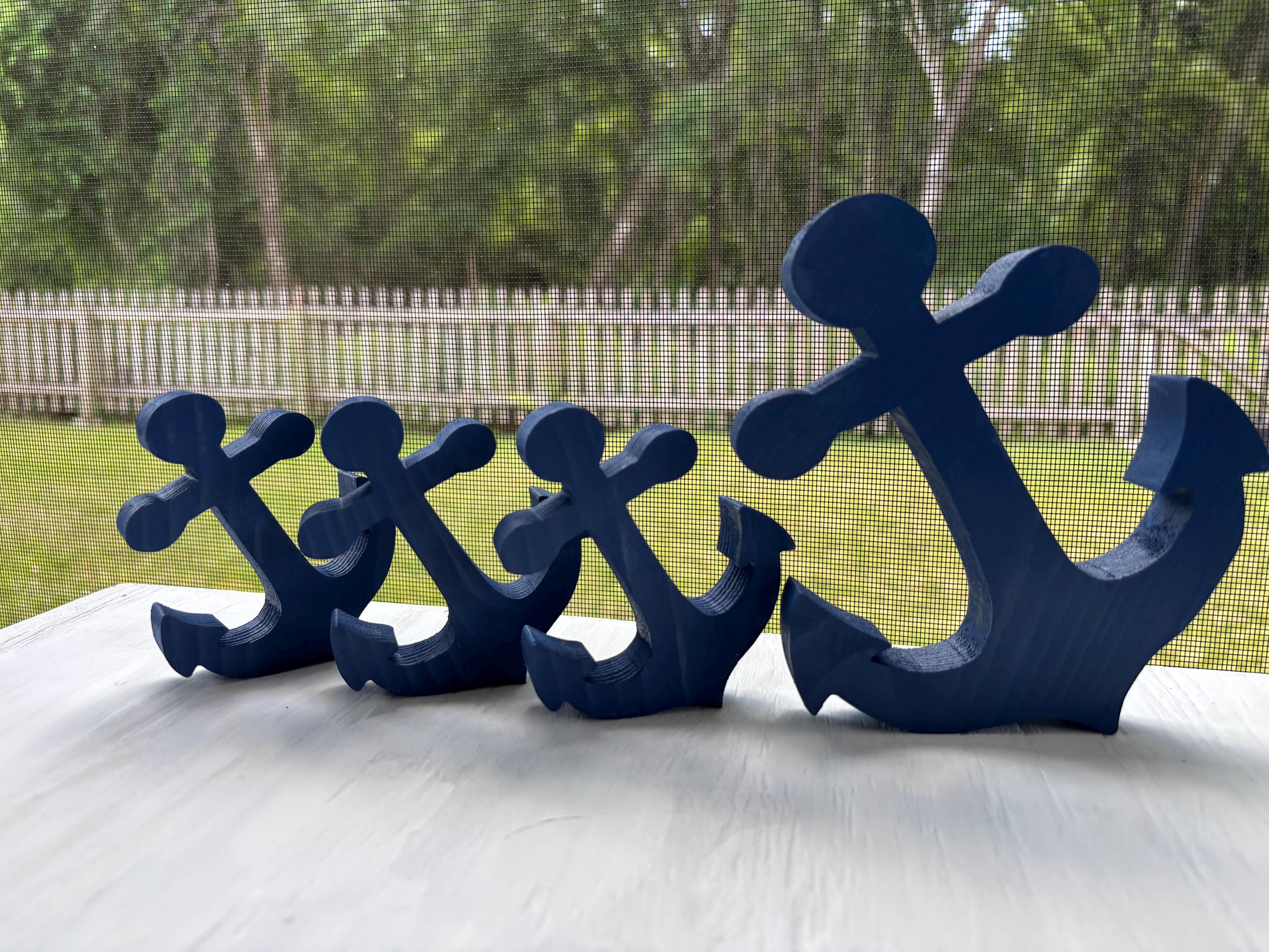 Captains BOAT ANCHOR, Solid Chunky Wood, Lake House Summer Decor - Etsy