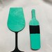 Wood Wine Bottle and Wine Glass Magnets Colorful - Etsy