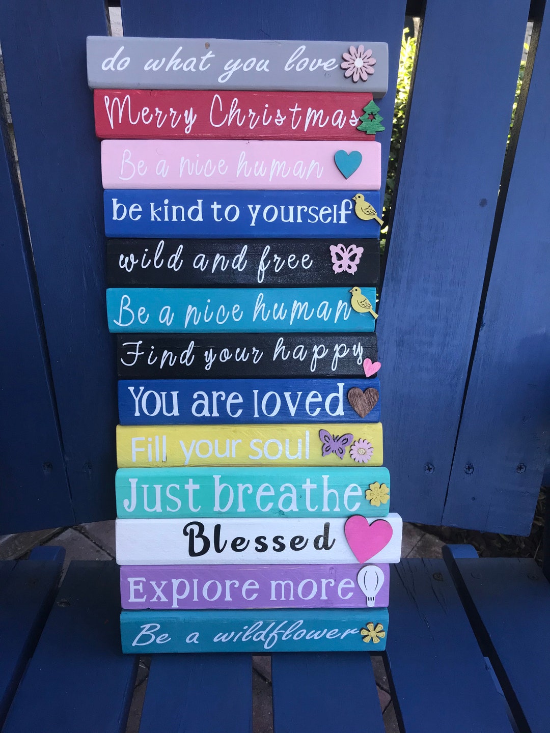 Farmhouse Decor, Wooden Blocks, POSITIVE Messages, Tiered Tray Messages ...