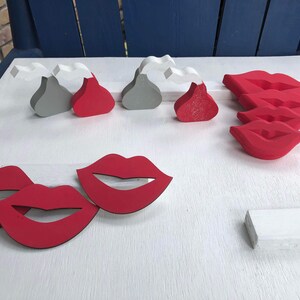 Wood Colored LIPS, Fun, Wood Cutouts, Decorative MAGNETS XOXO - Etsy