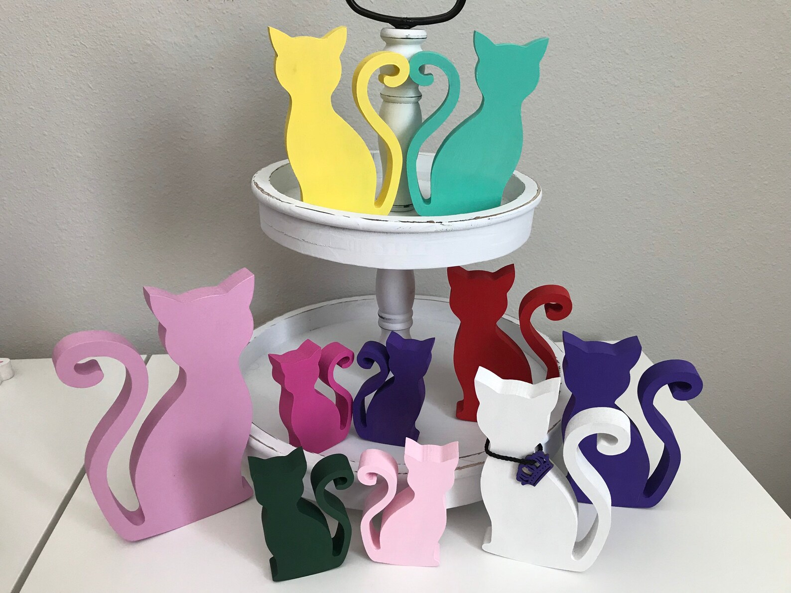 Wooden CATS / Wood /rustic Cats, Farmhouse Decor - Etsy