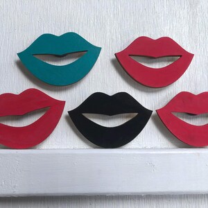 Wood Colored LIPS, Fun, Wood Cutouts, Decorative MAGNETS XOXO - Etsy