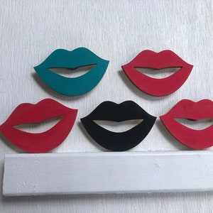 Wood Colored LIPS, Fun, Wood Cutouts, Decorative MAGNETS XOXO - Etsy