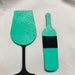 Wood Wine Bottle and Wine Glass Magnets Colorful - Etsy