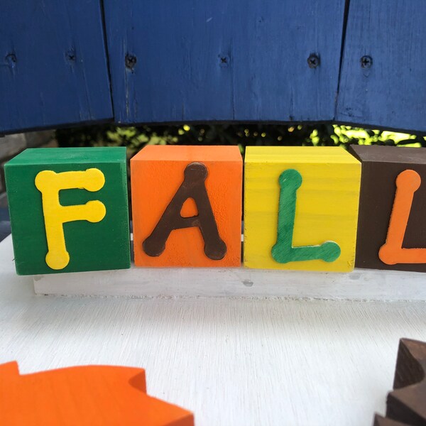 Wooden Fall Blocks - Etsy