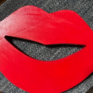 Large Wood Colored LIPS, Red Lips, Wood Cutouts, Decorative Colorful ...
