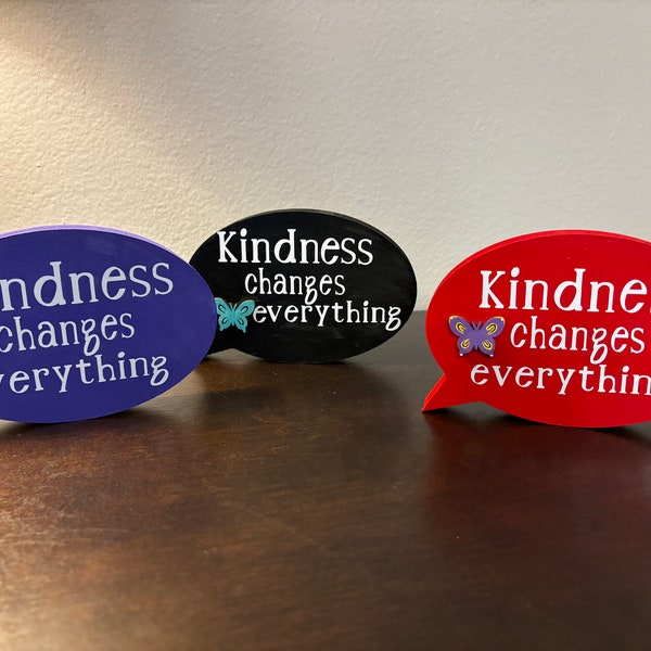 Kindness Wood Sign - Etsy
