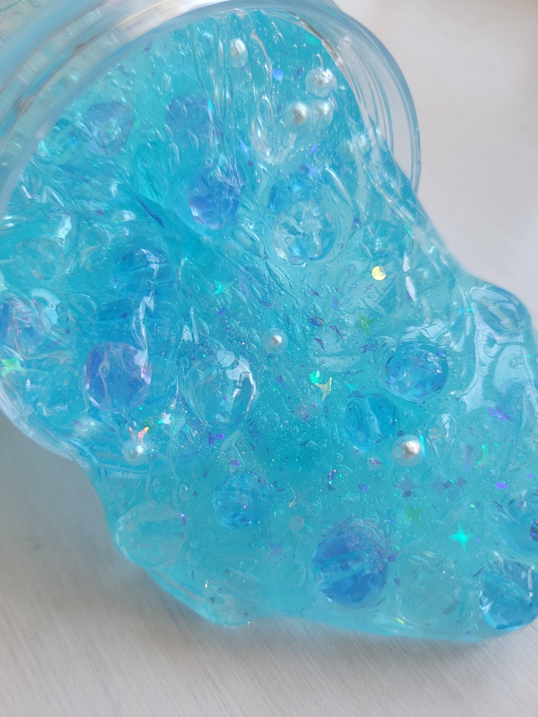 Ocean Buddies Clear Light Blue Semi Crunch Bomb Slime 6oz - Etsy
