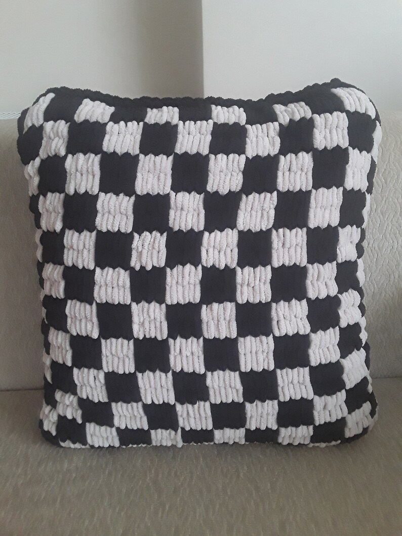 Checkerboard Decorative Pillowcases 10x10 Checkered Pillow - Etsy