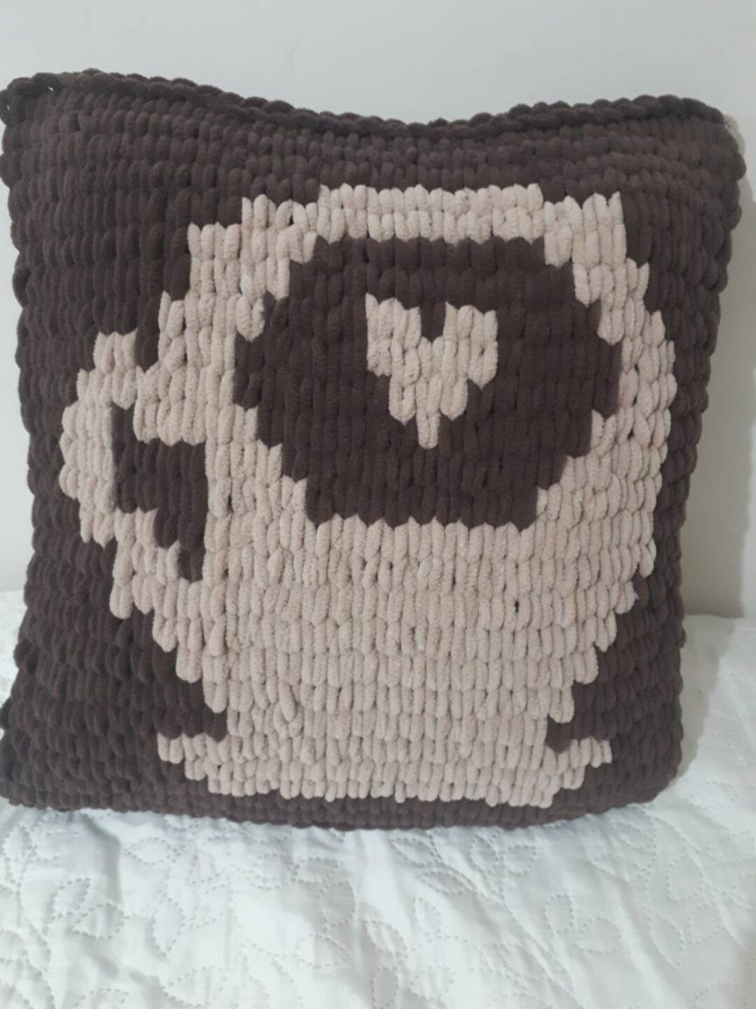 Knit Cup of Coffee Cushion, Coffee Store Decorative Pillow, Coffee ...
