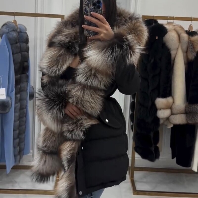 Fox Fur Parka for Woman - Etsy