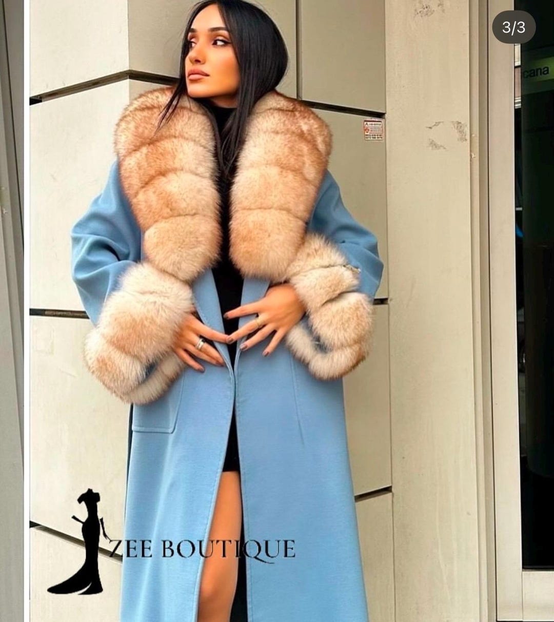 Italian Women Fur Coat / Natural Fox Fur/ Women Jacket / Winter Coat ...
