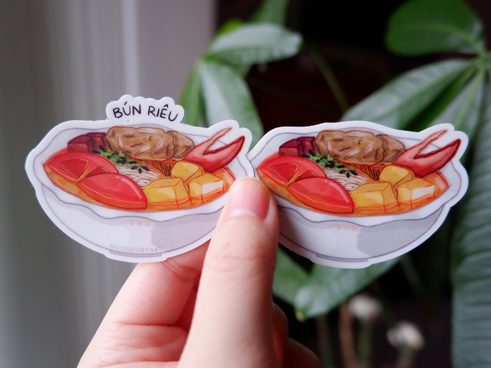 Bun Rieu Vietnamese Noodle Sticker Asian Noodles Die Cut | Etsy