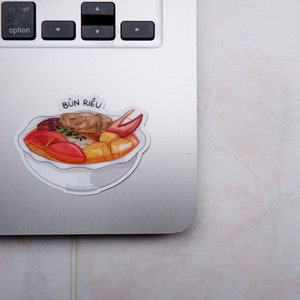 Bun Rieu Vietnamese Noodle Sticker Asian Noodles Die Cut Premium Matte ...