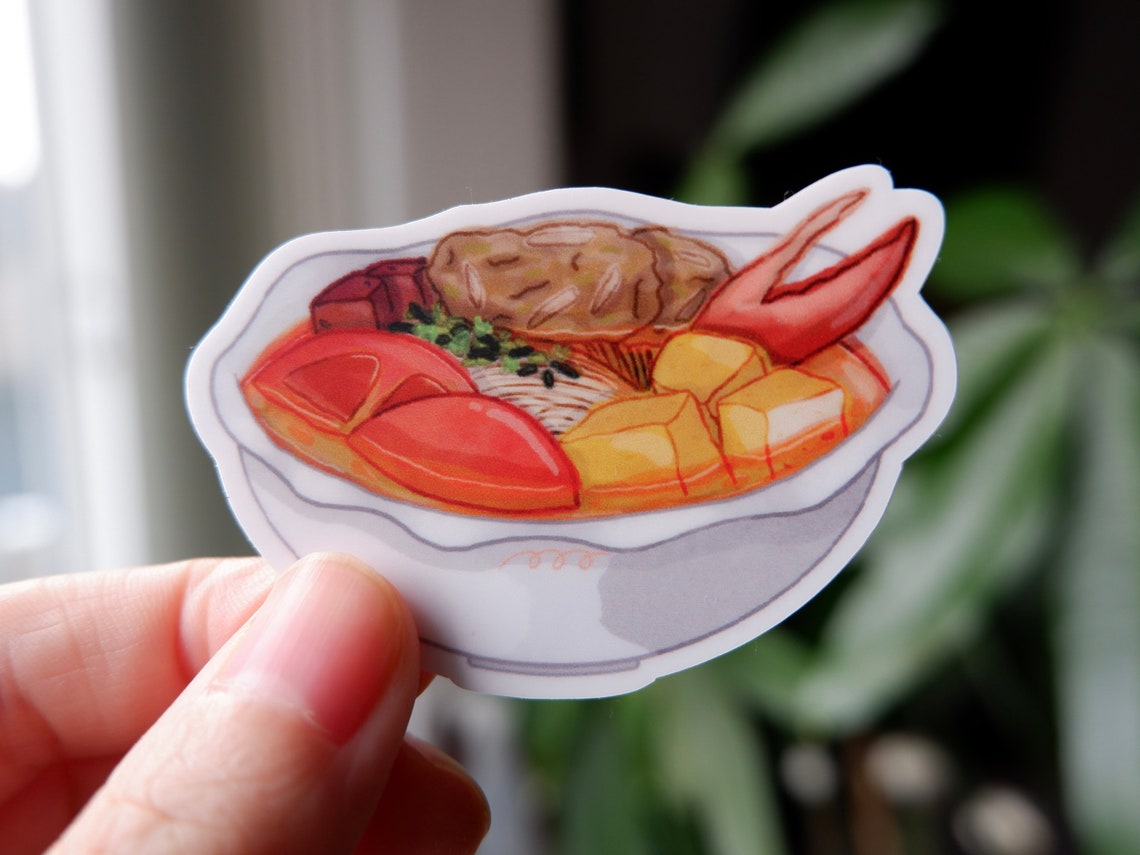 Bun Rieu Vietnamese Noodle Sticker Asian Noodles Die Cut | Etsy