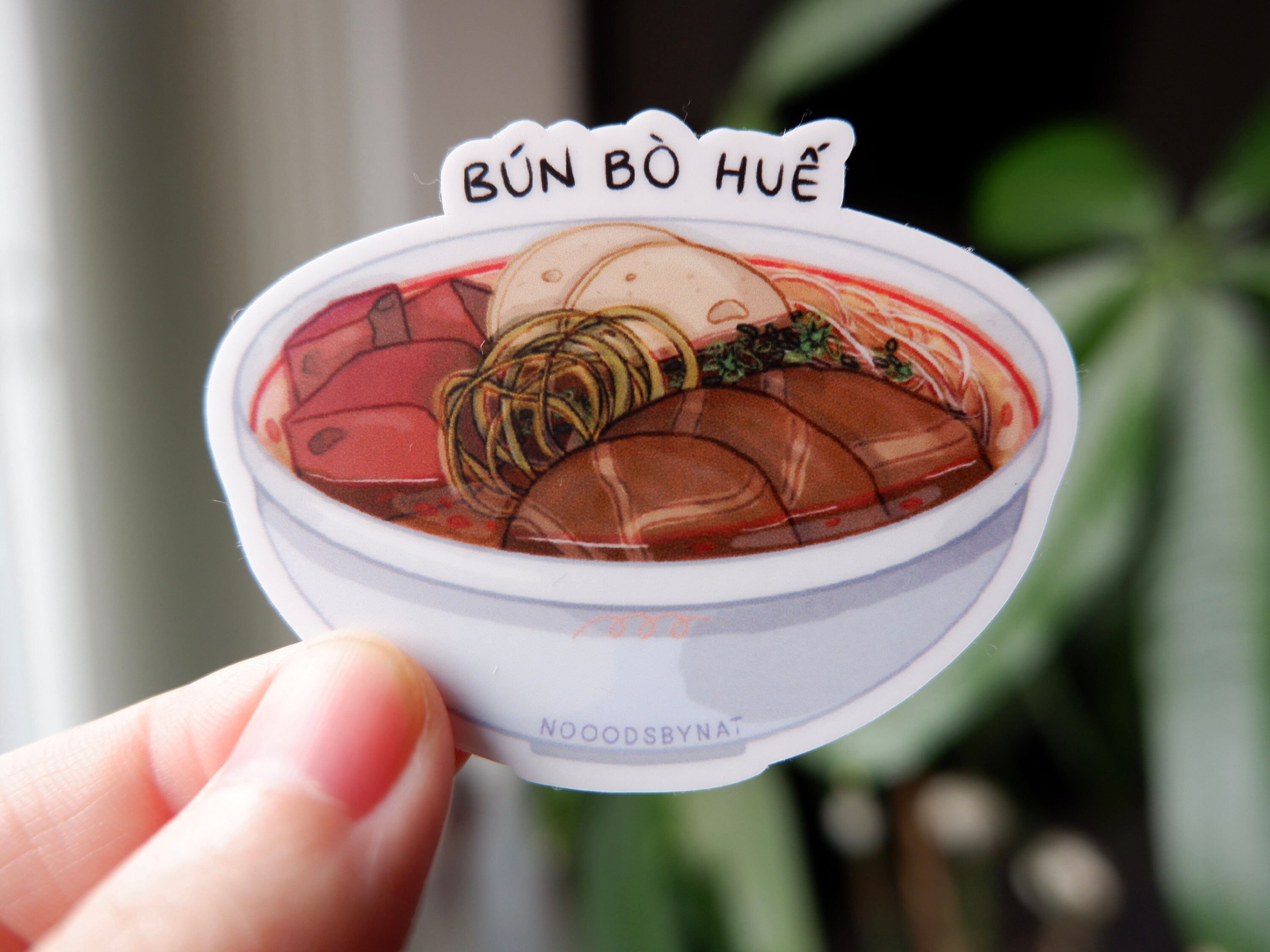 Bun Bo Hue Vietnamese Noodle Sticker Asian Noodles Die Cut Premium ...