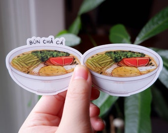 Bun Rieu Vietnamese Noodle Sticker Asian Noodles Die Cut Premium Matte ...