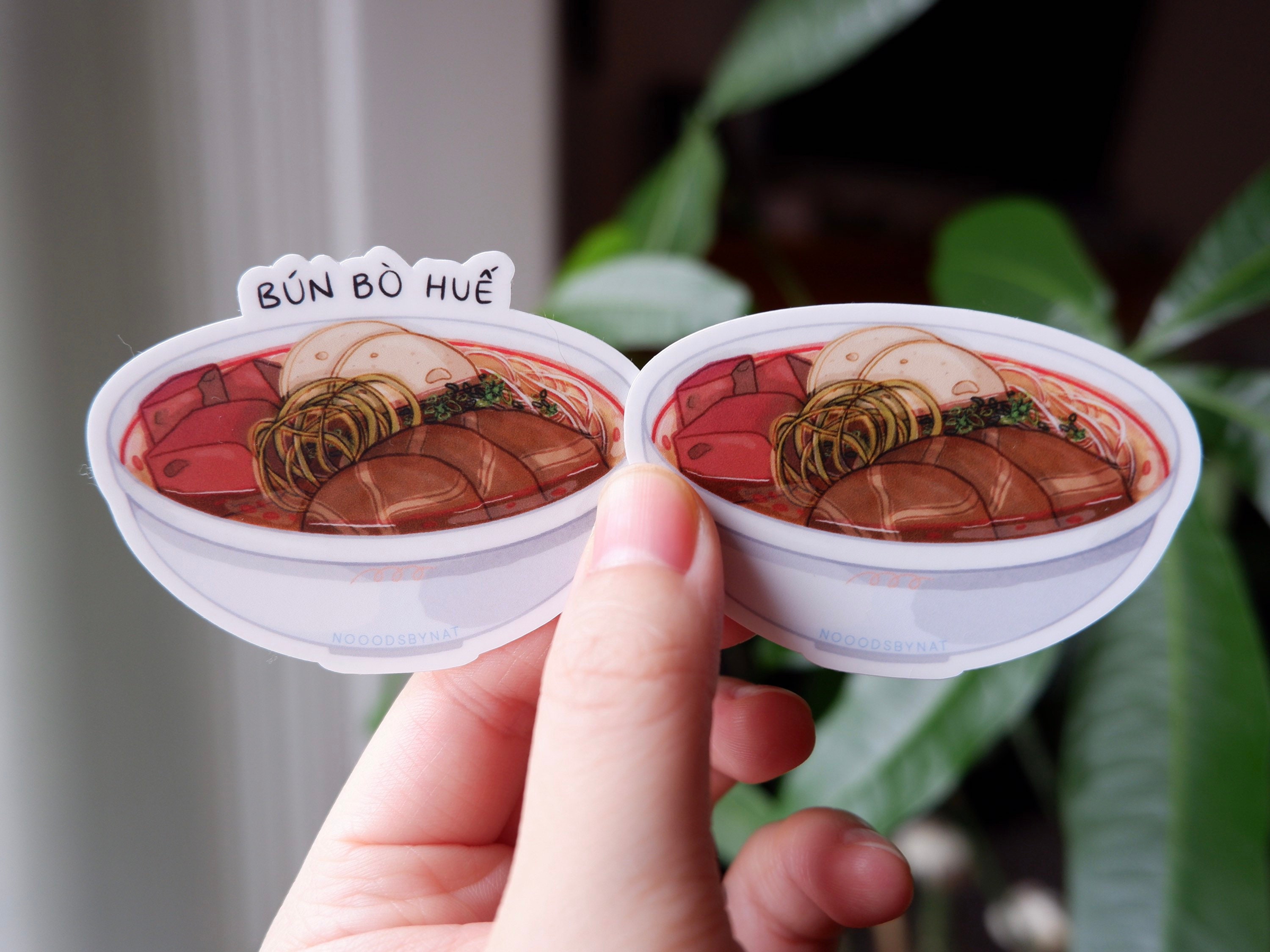 Bun Bo Hue Vietnamese Noodle Sticker Asian Noodles Die Cut Premium ...