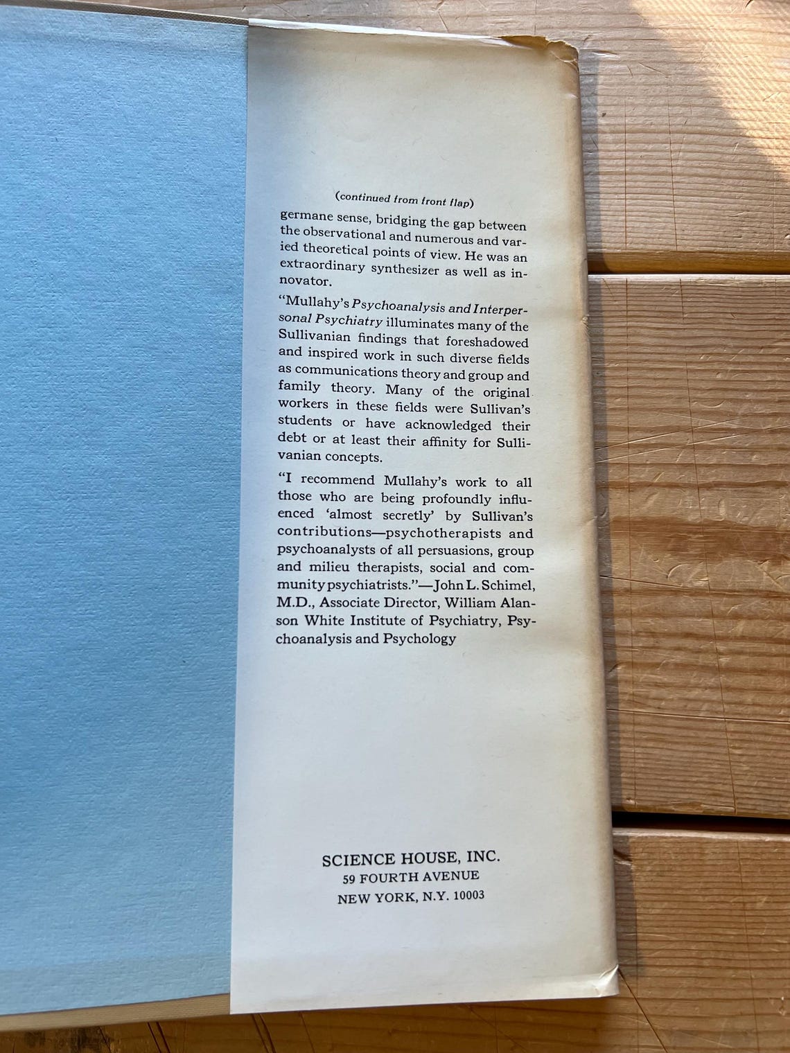 1970 Psychoanalysis and Interpersonal Psychiatry the Contributions of ...