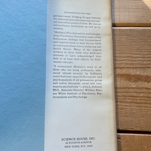 1970 Psychoanalysis and Interpersonal Psychiatry the Contributions of ...