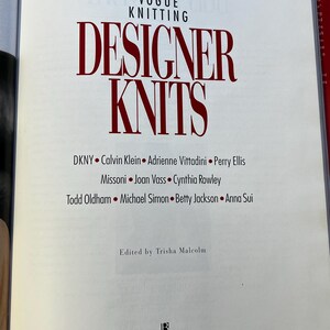 1998 Vogue Knitting Designer Knits the Butterick Publishing Company ...