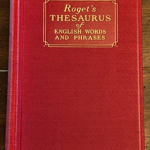 1933 Rogets Thesaurus of English Words and Phrases Vintage Book ...
