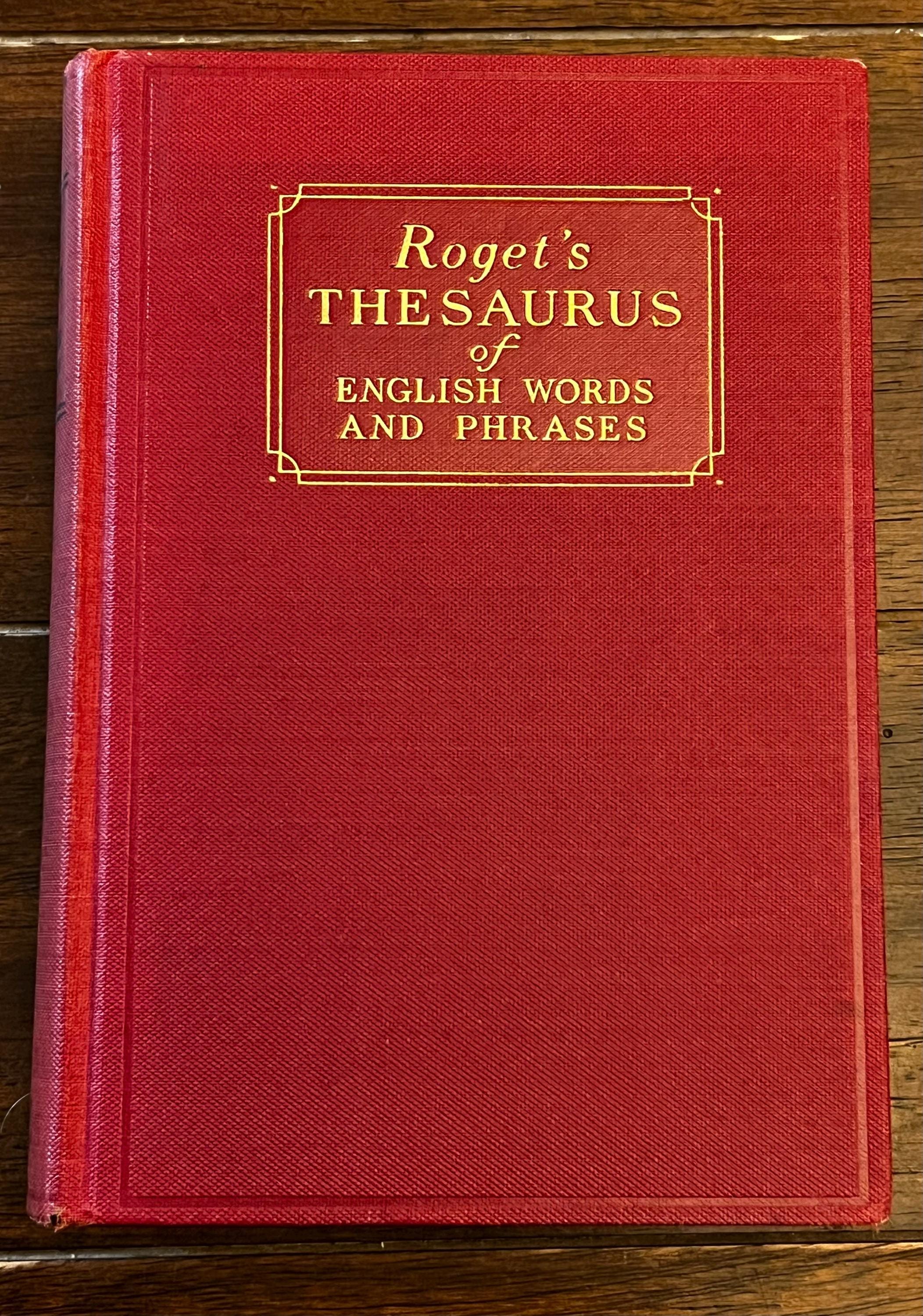 1933 Rogets Thesaurus of English Words and Phrases Vintage Book ...