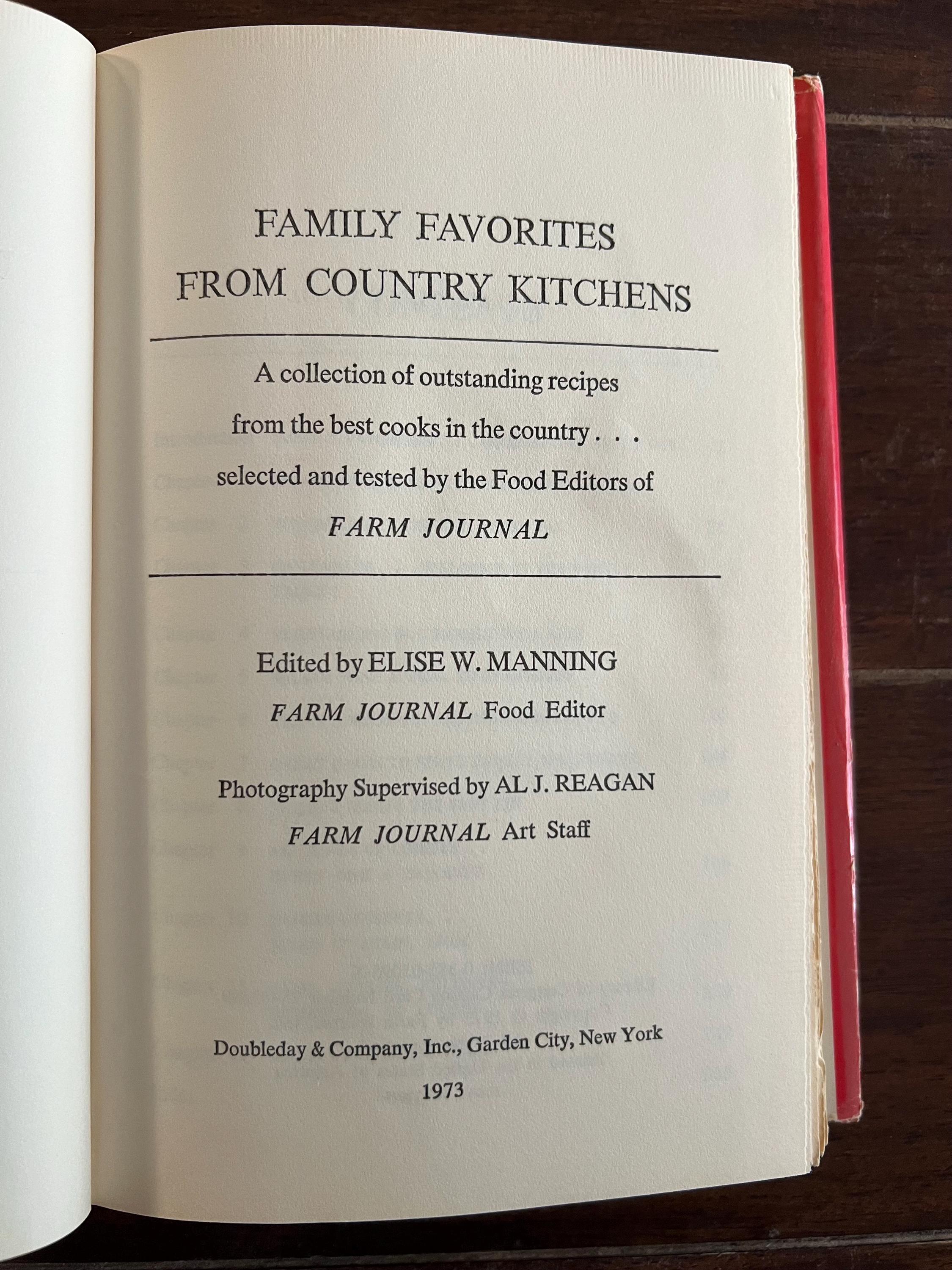 1973 Family Favorites From Country Kitchens Food Editors of Farm ...