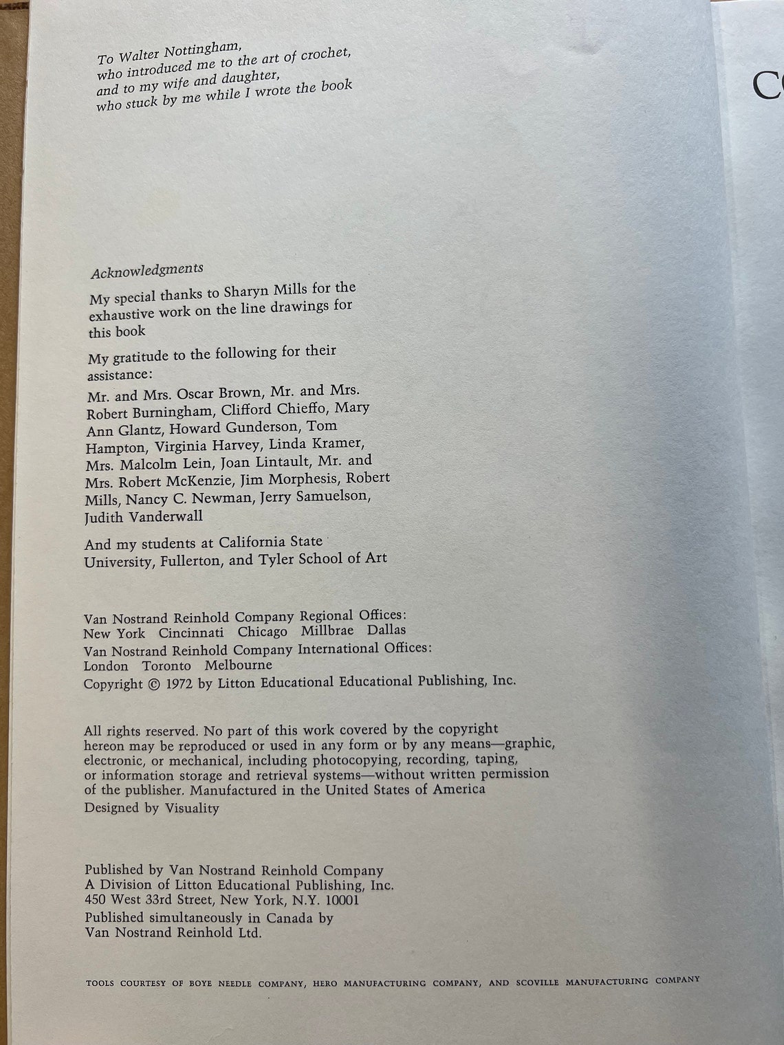 1972 New Design in Crochet by Clinton D. Mackenzie Vintage Hardcover ...