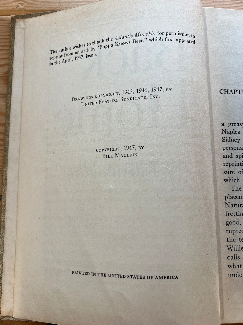 1947 Back Home by Bill Mauldin Vintage Book William Sloane Associates ...