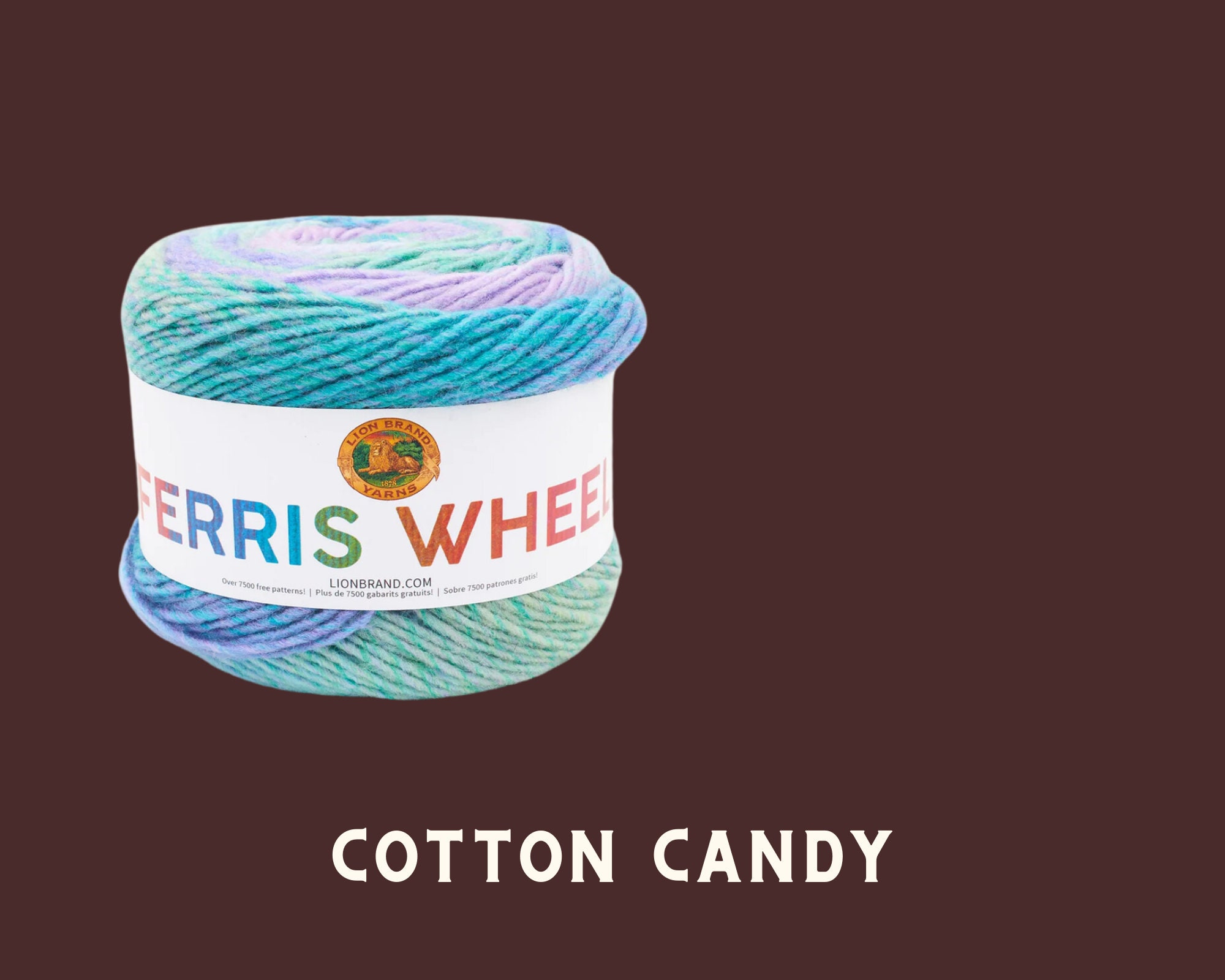 Lion Brand Yarn | Ferris Wheel Yarn | Weight 4 | 270 Yd | 100% Acrylic ...