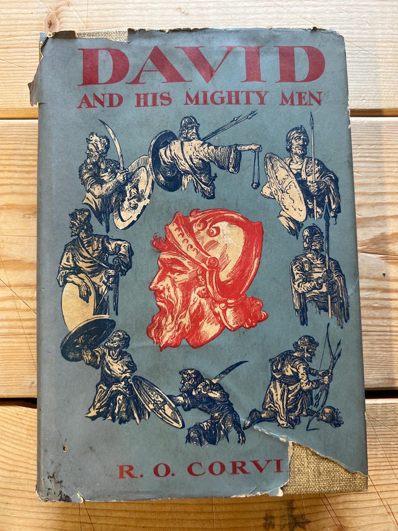 1950 David and His Mighty Men by R. O. Corvin Rare Out of Print Vintage ...