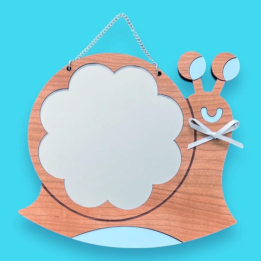 Snail Mirror | Acrylic Art | Laser Cut | Cute Bug Wall Hanging - Etsy