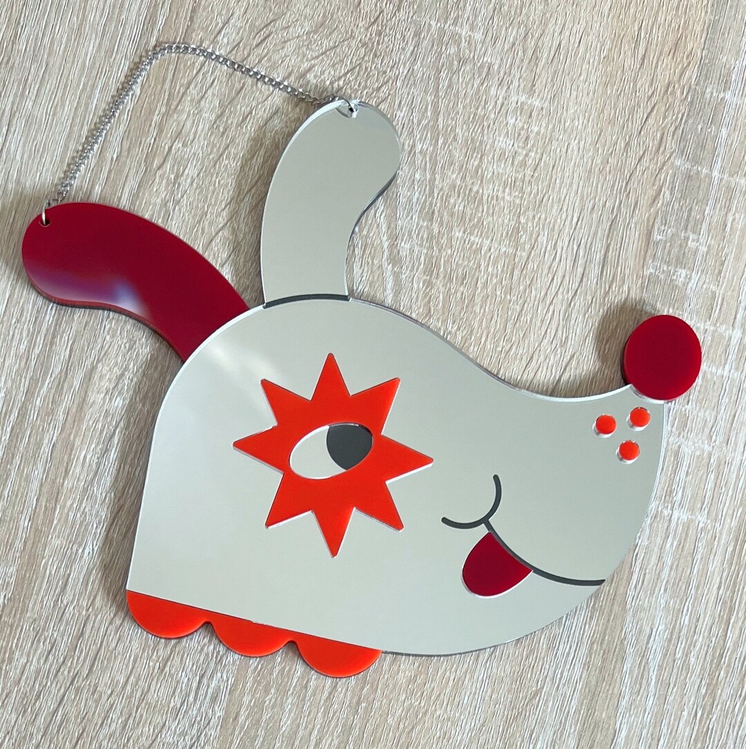 Dog Mirror | Acrylic Art | Laser Cut | Cute Doggy Wall Hanging - Etsy