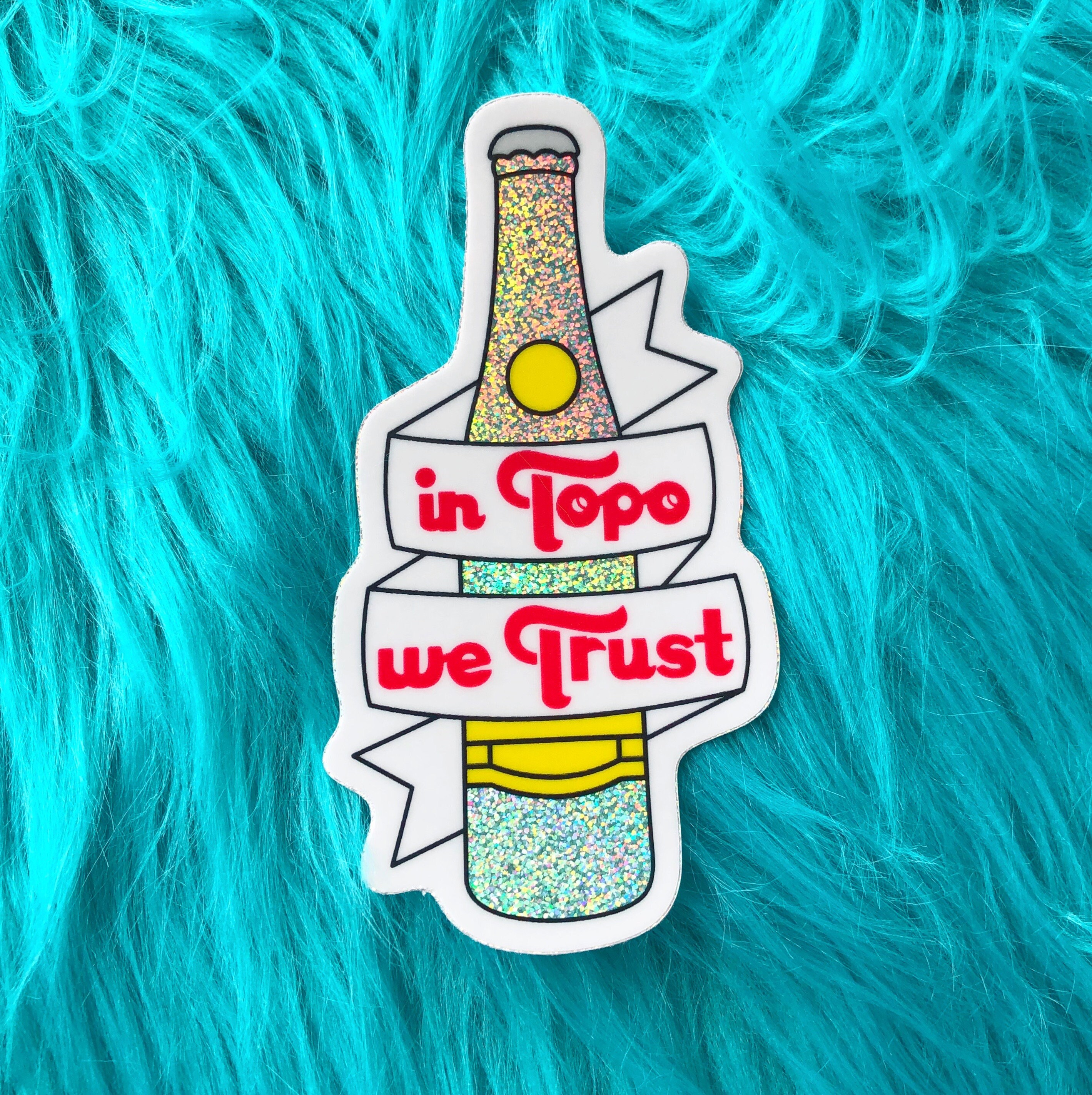Topo Chico Glitter Sticker Waterproof Cute Sticker | Etsy