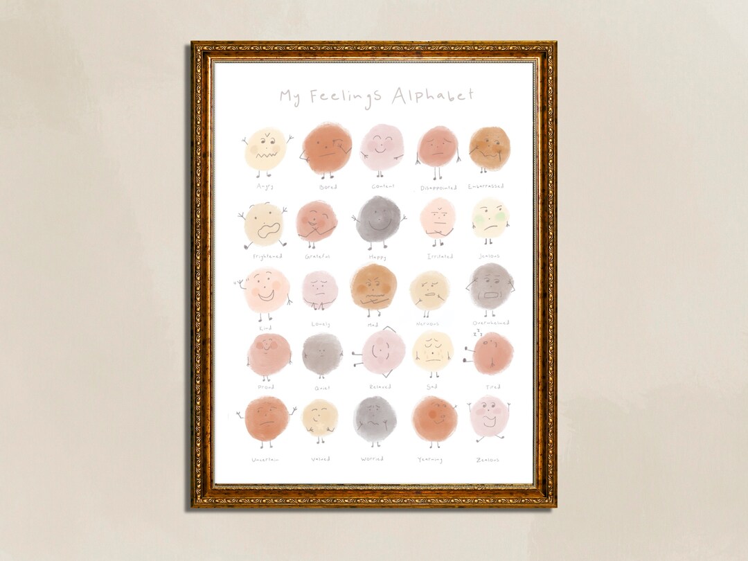 My Feelings Alphabet Fine Art Print, Emotions, Abcs, Emotional ...