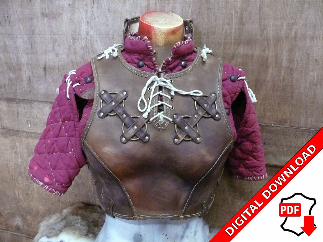 Leather Woman's Chest Armor Cuirass Pattern: Witcher LARP (PDF Download ...